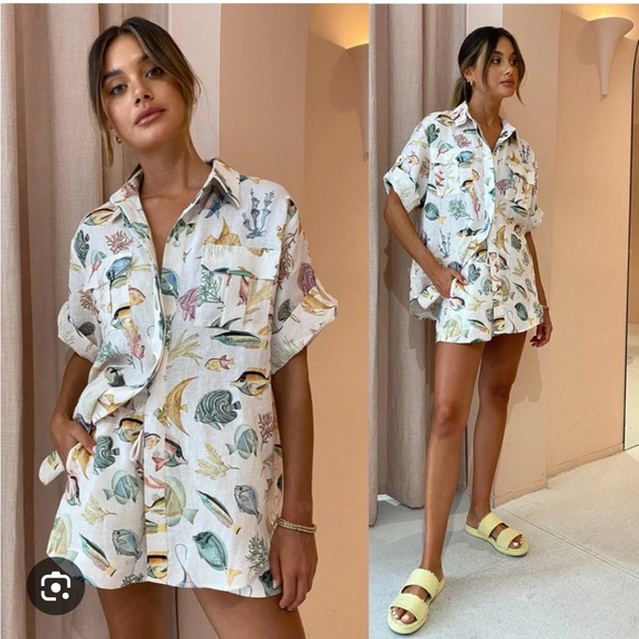 Alemais | Tops | Alemais Top And Short Bottom Set Fish Sea Life Ocean ...